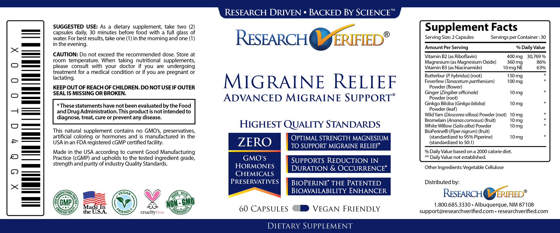 Research Verified Migraine Relief - A Top Quality Supplement